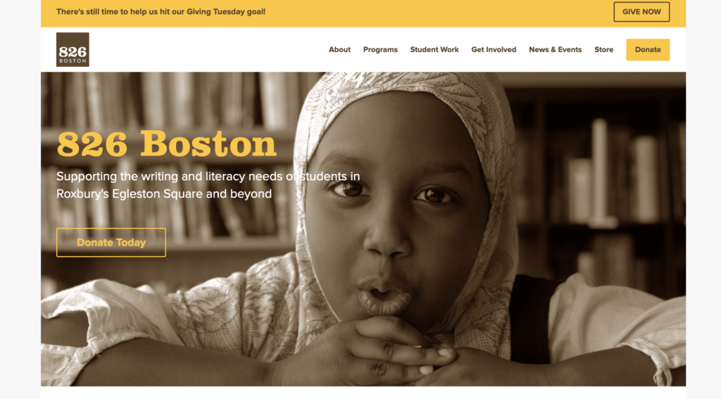 826 Boston | 826 Boston website gets a makeover